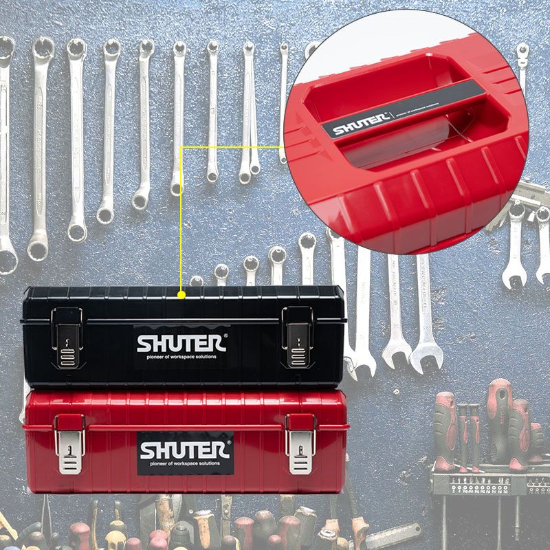 6L Professional Tool Box with 1 Tray and Metal Locks - 6L Portable Tool ...