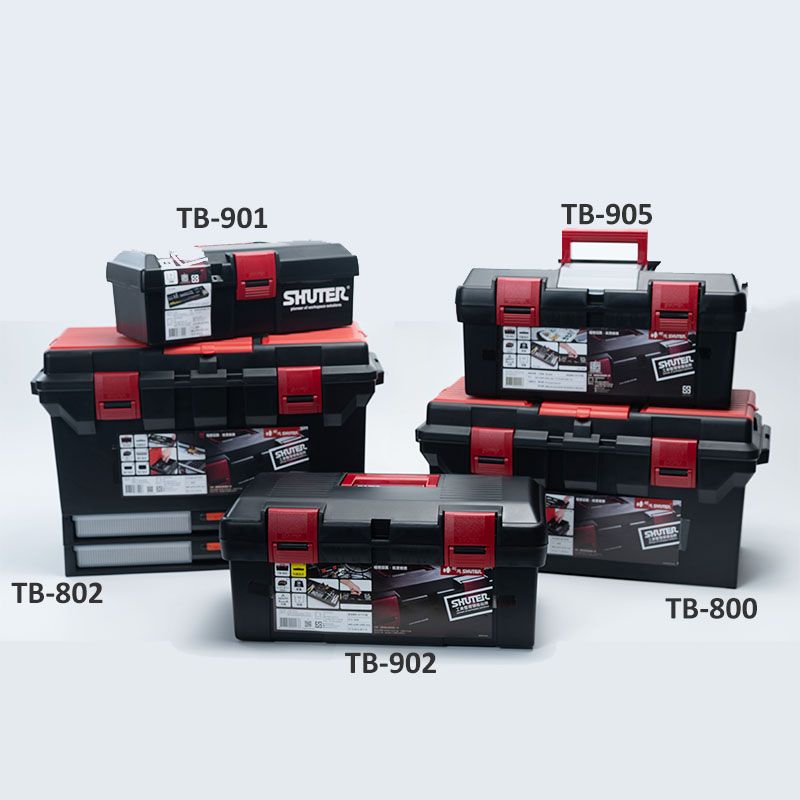 27L Professional Tool Box with 1 Tray, 2 Drawers and Plastic Locks - Deep Tool Box with 1 Tray ...