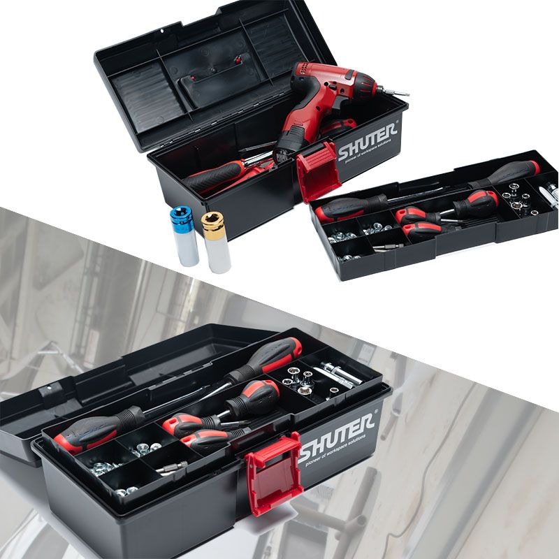 4L Professional Tool Box with 1 Tray and Plastic Locks - 4L Portable ...