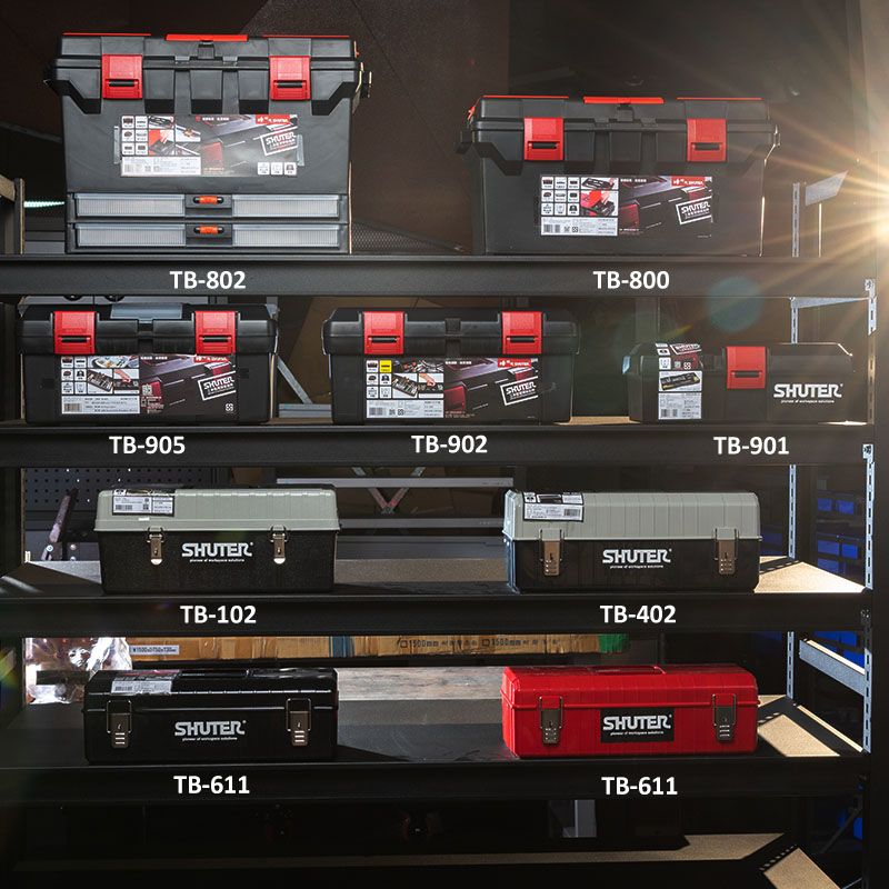 12L Professional Tool Box with 2 Trays and Metal Locks - 16.8" Tool Box with 2-Tier Tray and ...