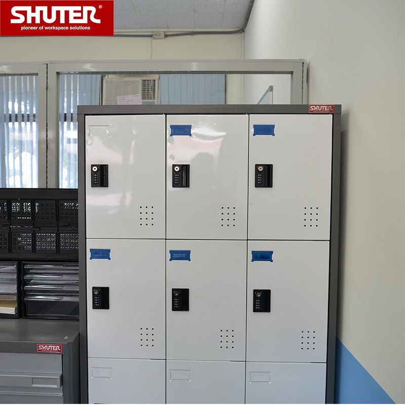 Metal Locker Cabinet, Triple Tier, 9 Compartments - Digital Metal ...