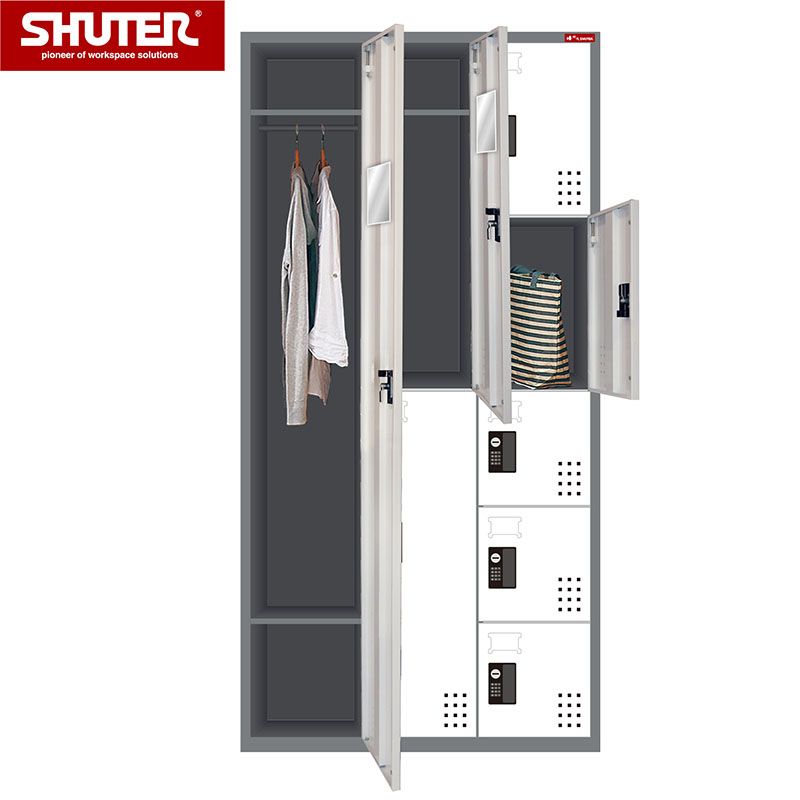 Metal Locker Cabinet with Multiple configurations, 10 Compartments ...