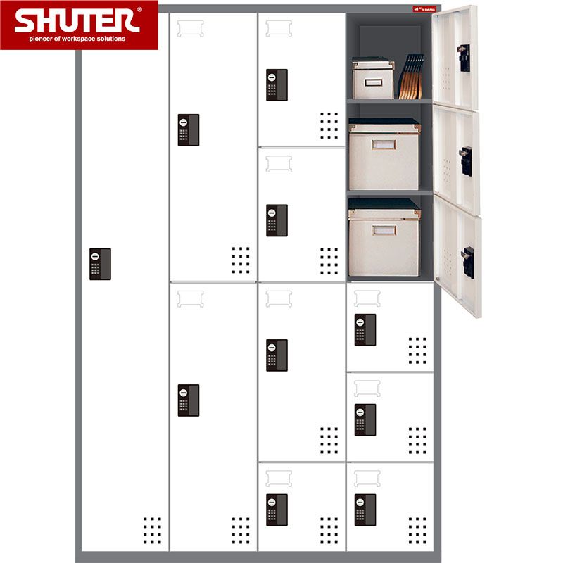 Metal Locker Cabinet, Single Tier, 4 Compartments - Digital Metal Locker for Secure Storage - 4 ...