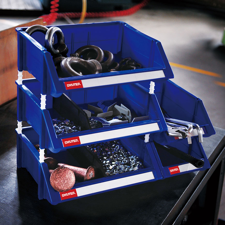 13L Classic Series Stacking, Nesting & Hanging Bin with Divider for ...