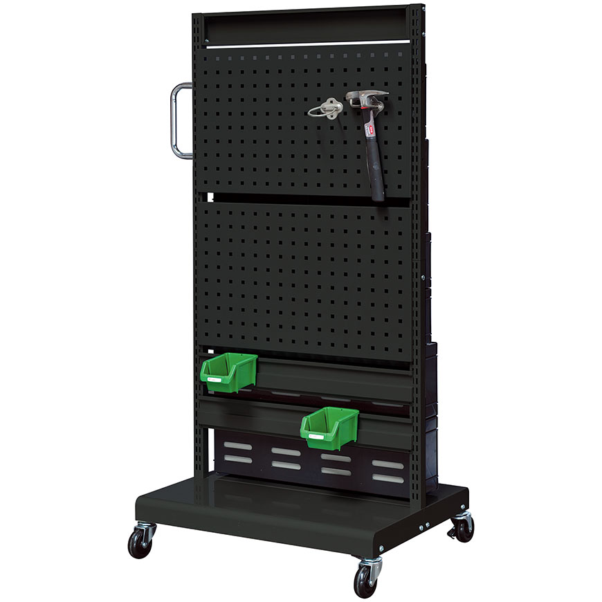 Double-Sided Mobile Stand on Casters with 8 Sets of Mixed Flip Out Bin ...