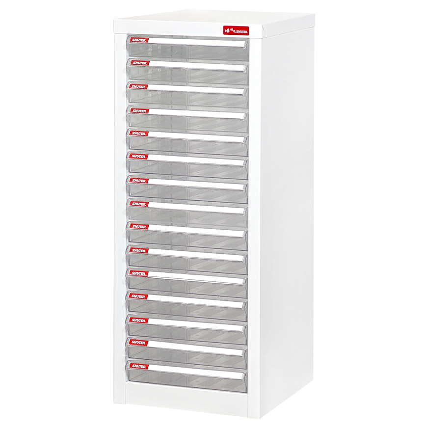 Floor Cabinet with 15 plastic drawers in 1 column for A4 paper (2.7L ...