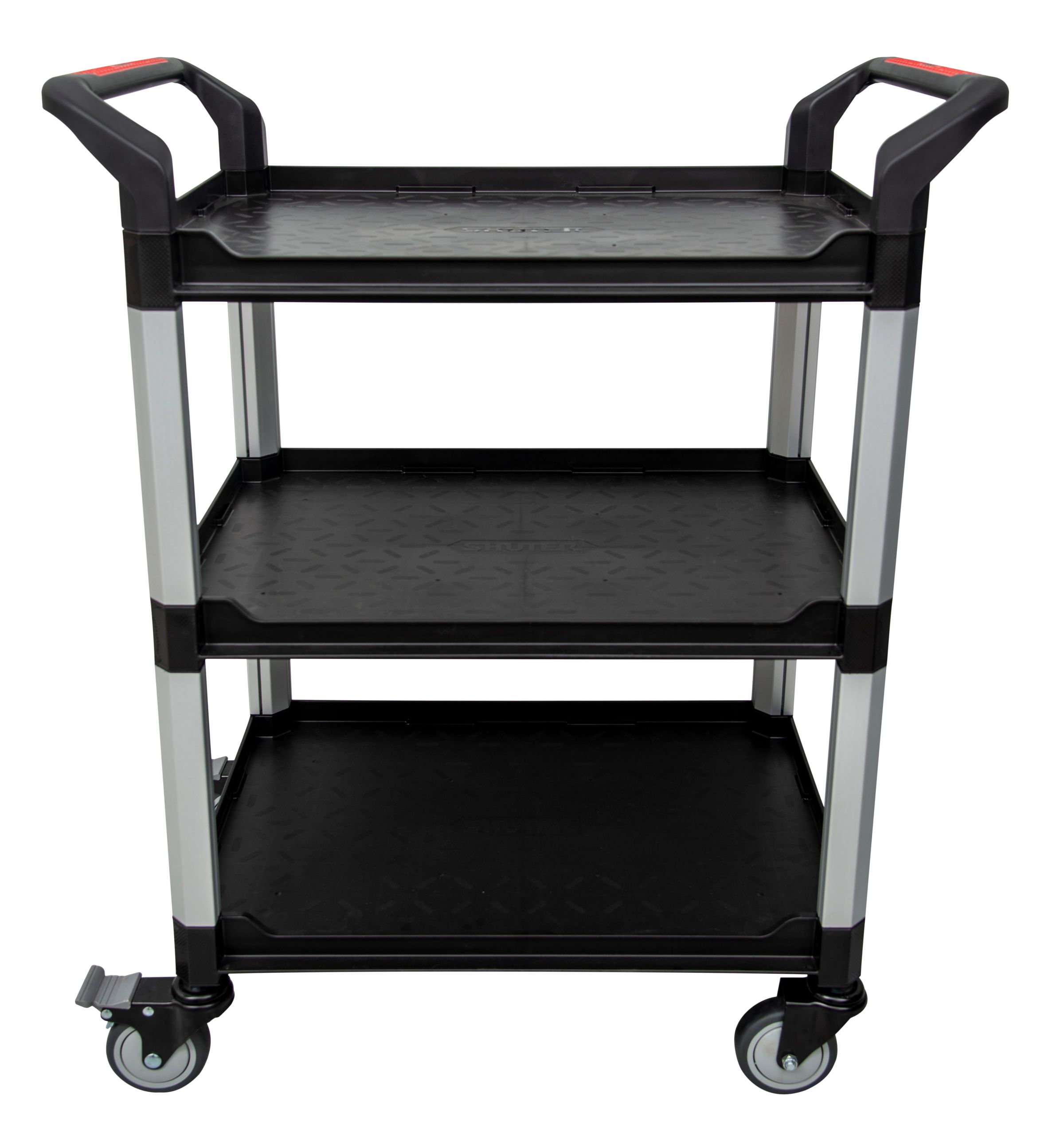 Plastic 3 tier Utility Cart with 3 Shelves, Height 985 mm - Plastic 3 ...