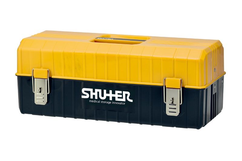 10L Professional Tool Box with 2 Trays and Metal Locks | Tool & Workspace Storage Solutions | SHUTER