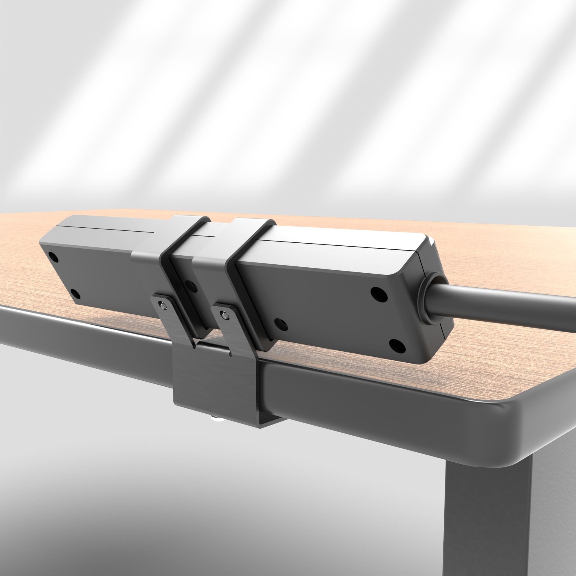 3 Outlets Desk Clamp Power Strip with 2.4A USB Charging - Desk Mount ...