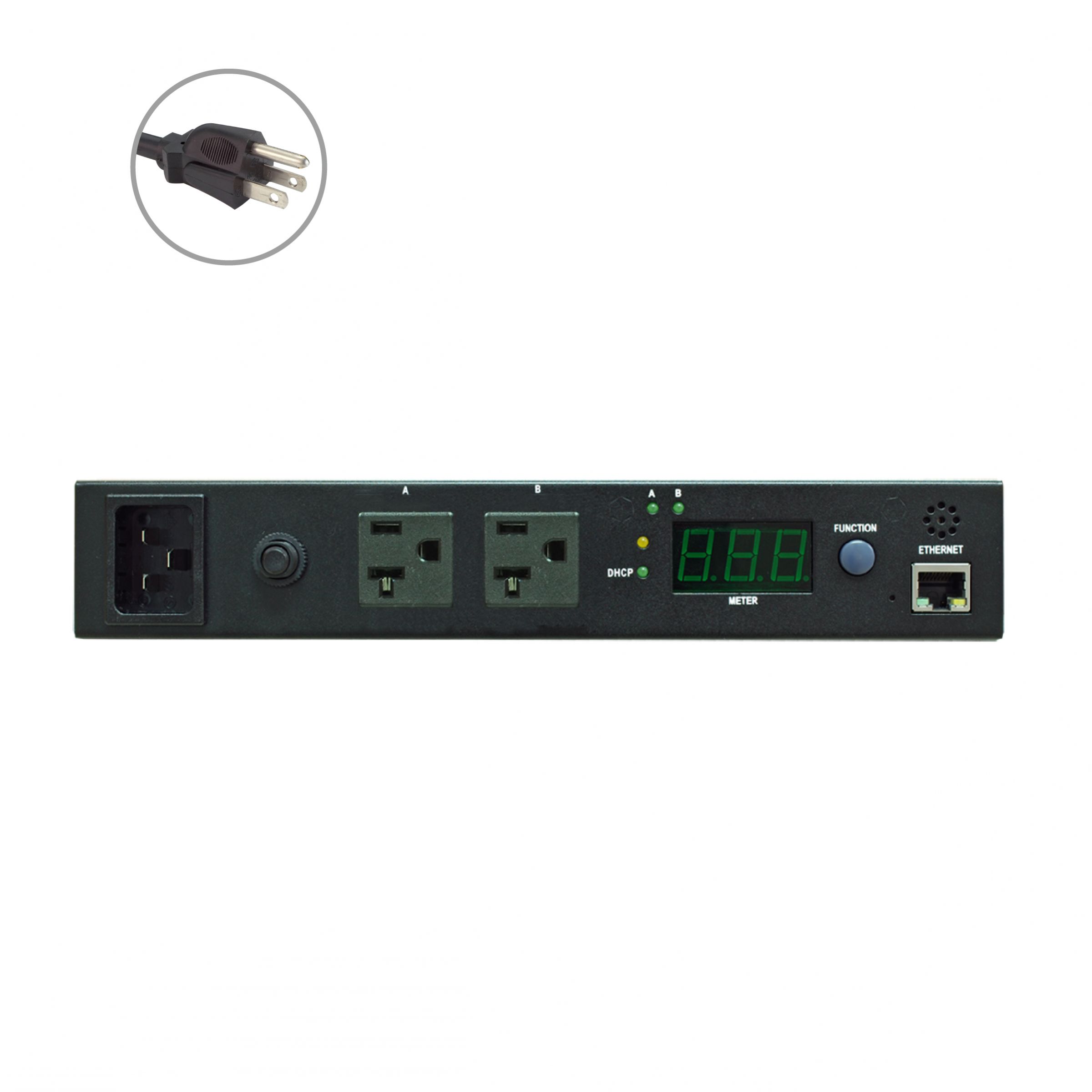 NEMA/IEC 2 Outlets 1U IP-Based PDU - Smart PDU, Remote Controlled PDU ...