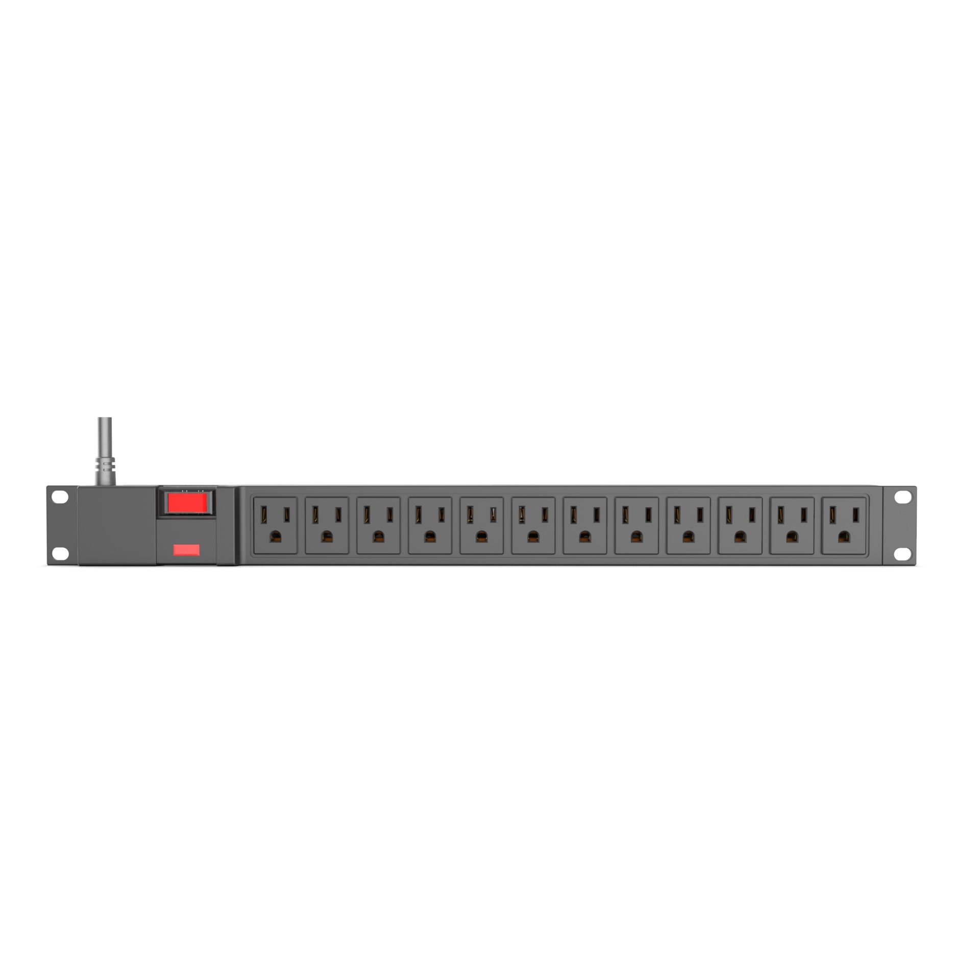 USA Canada 12 Outlet PDU 19in Rack Surge NEMA 15A UL/cUL - Rackmount ...