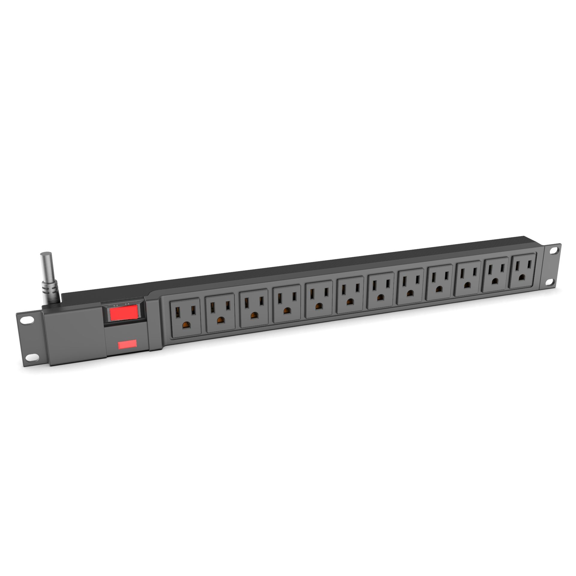 USA Canada 12 Outlet PDU 19in Rack Surge NEMA 15A UL/cUL - Rackmount ...