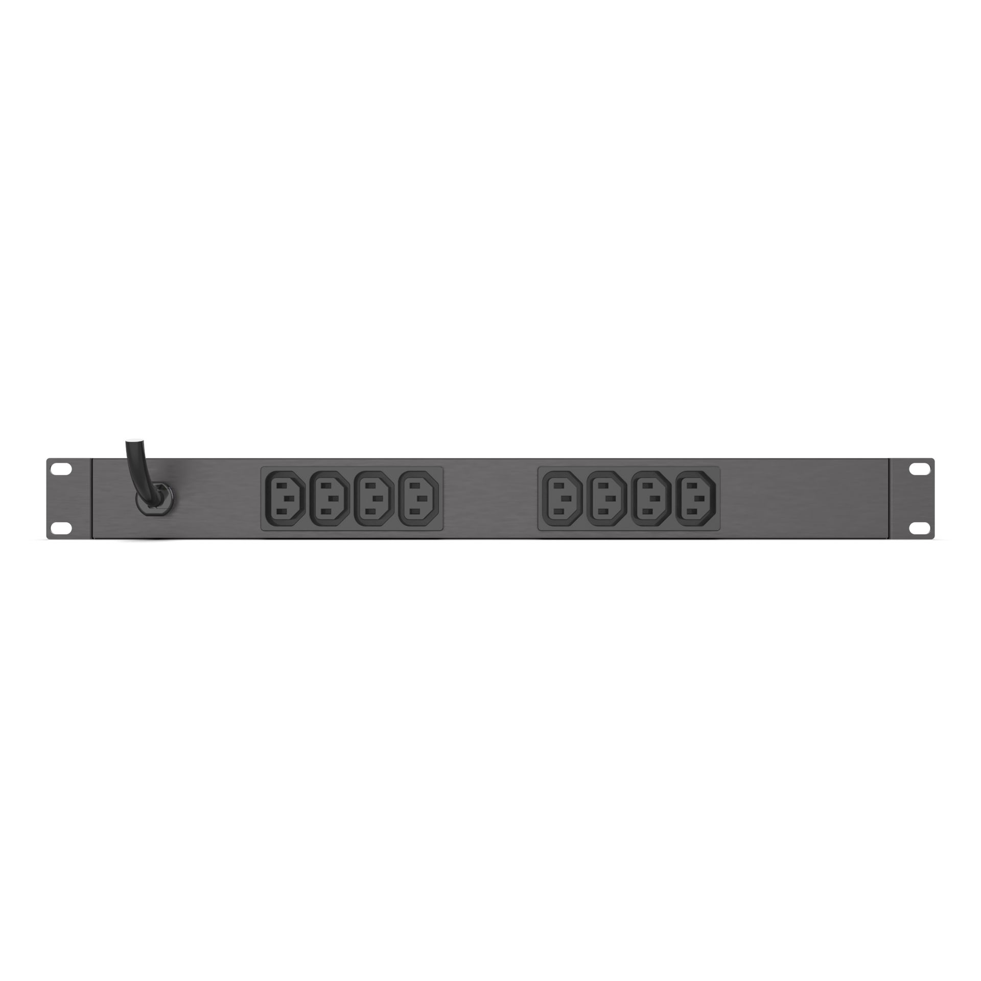 8 Outlets C13 IEC 60320 Rack Metal PDU 1U 10A - Rackmount horizontal ...