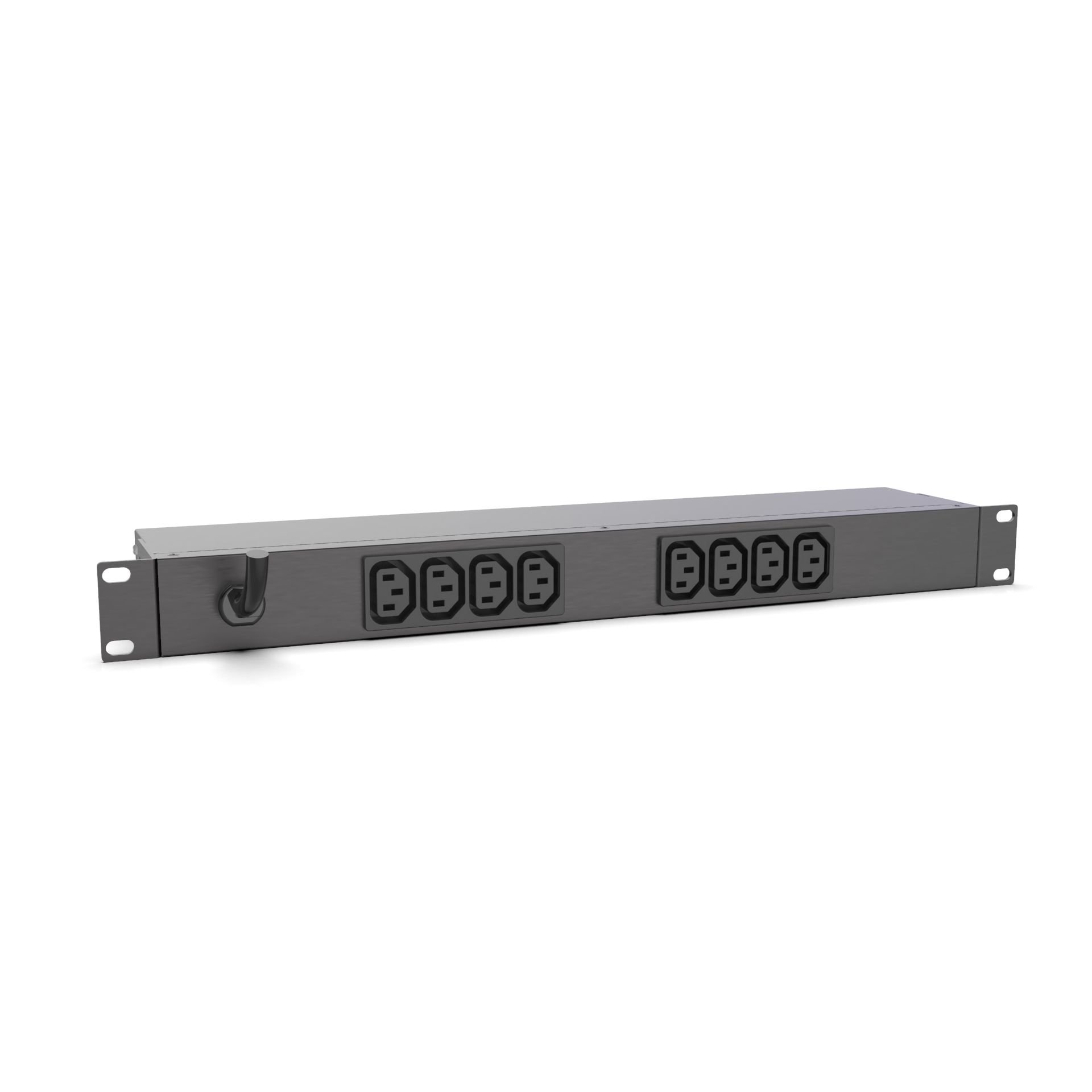 8 Outlets C13 IEC 60320 Rack Metal PDU 1U 10A - Rackmount horizontal ...