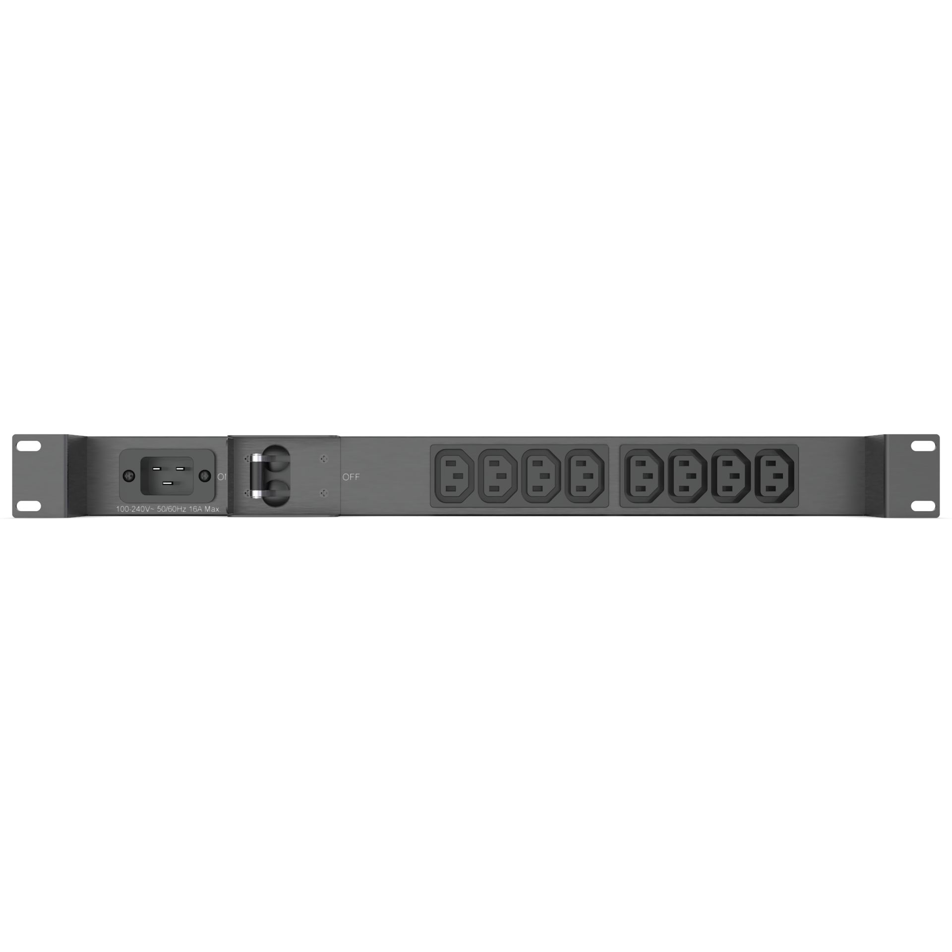 8 Outlets IEC 60320 C13 1U Metal PDU 20A Wall Mount - Power Strip PDU ...