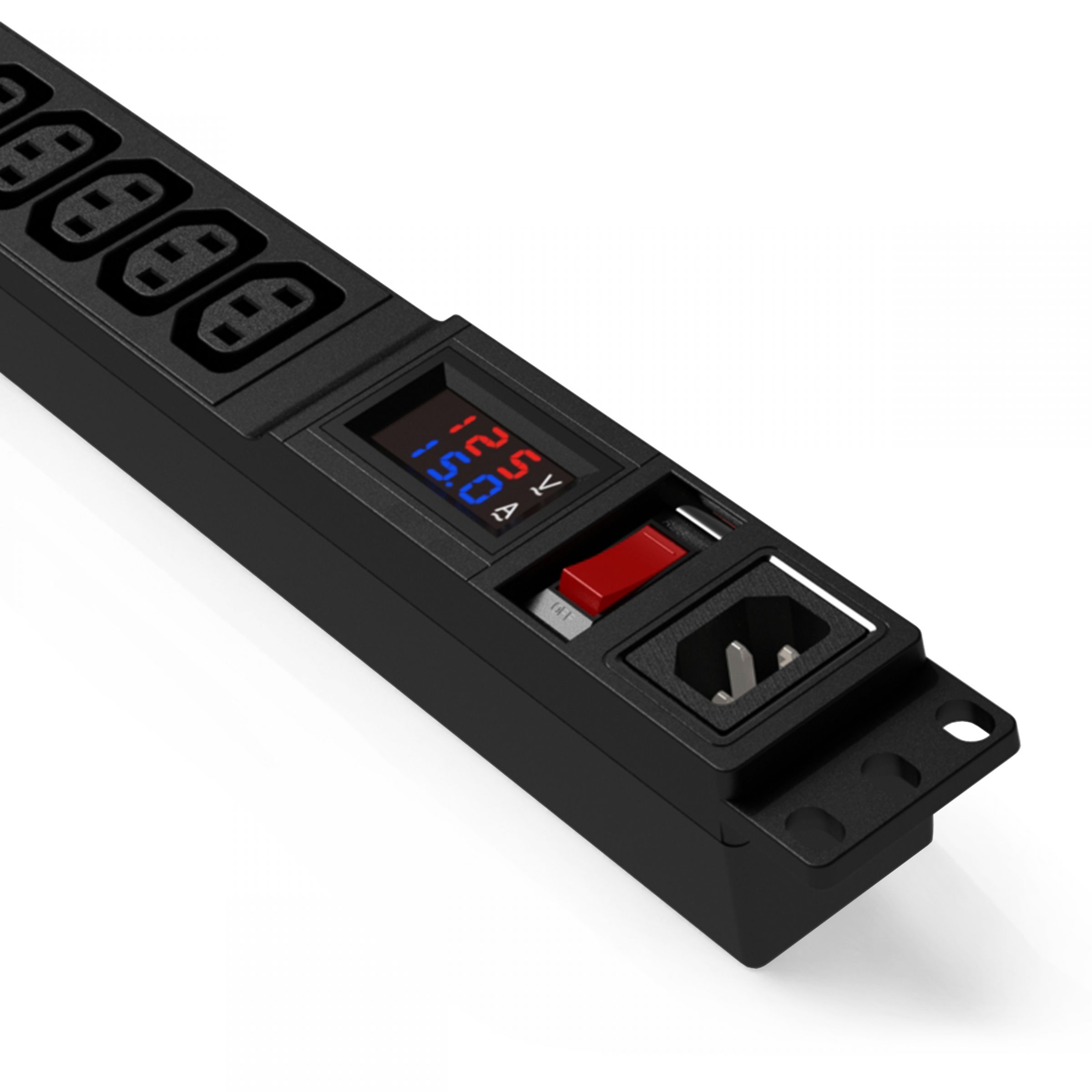 12 C13 Sockets and C14 Inlet 1U PDU with Lighted Switch - Basic Horizontal Rack PDU | Supplier ...