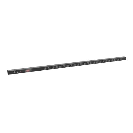 24 NEMA 5-15 0U Vertical Space-saving Metered Power Strip - Rackmount ...