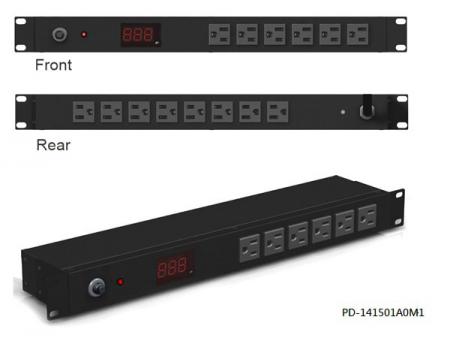 14 NEMA 5-15 1U Rack Power Manager - Rackmount Surge Protector, Power ...