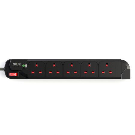 UK 5 Way Multi Socket Surge Protector - Electrical Sockets, Power Block ...