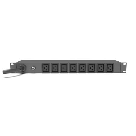IEC C19 1U Metal Horizontal Rack Mount PDU - 19" IEC C19 Socket Outlet Strip with Overload ...