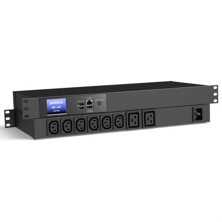 Mixed IEC C13/C19 Smart PDU with LCD Touch Screen and Remote Power Management - Intelligent PDU ...