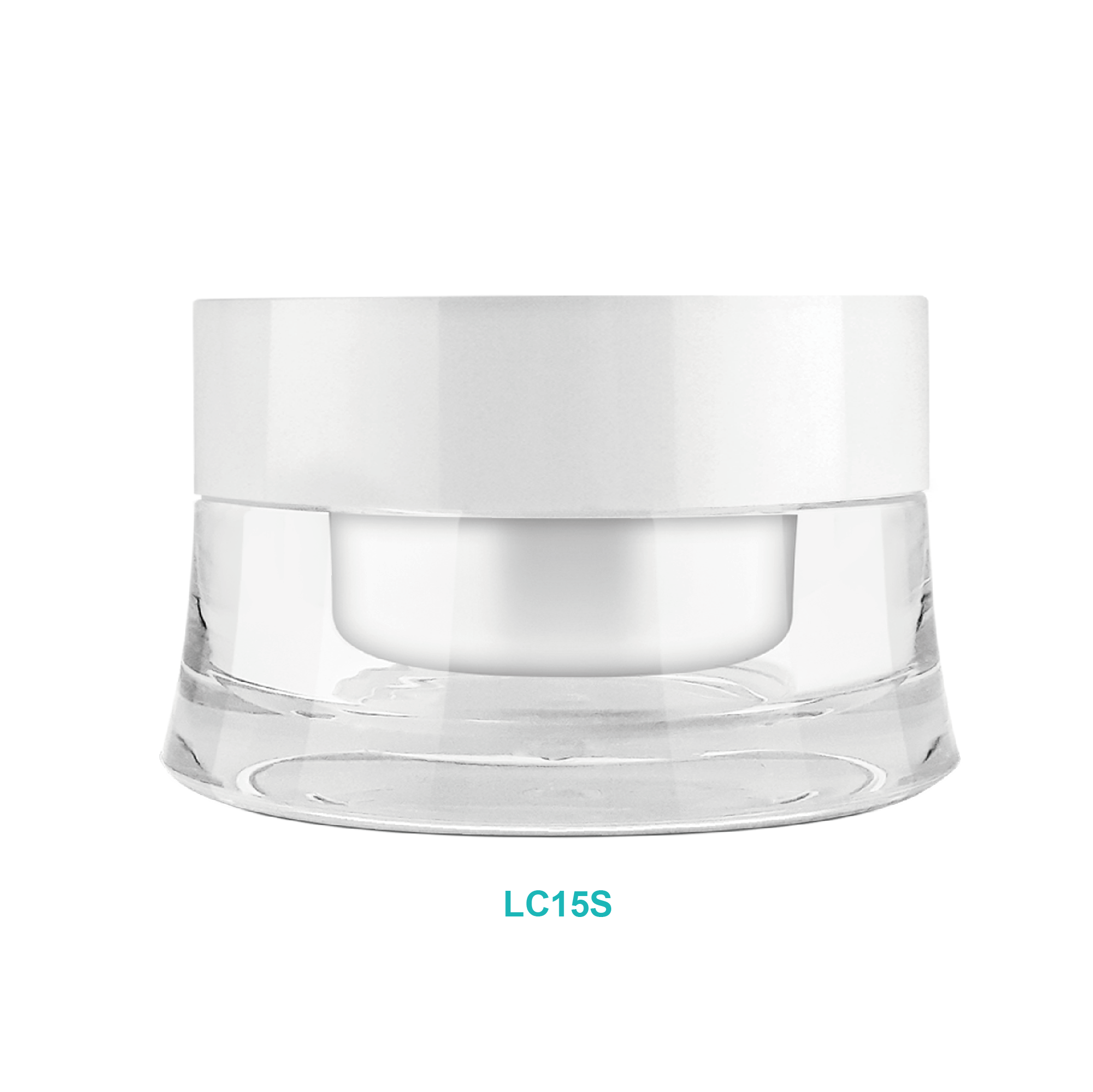 15 ml Acryl-Cremedose mit runder Kurve und hohem Deckel | Verpackung kosmetischer Produkte ...