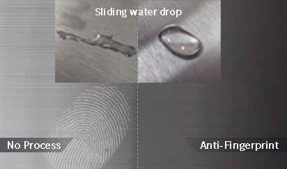 Anti-fingerprint(AFP) stainless steel (Imitation Titanium Coated ...