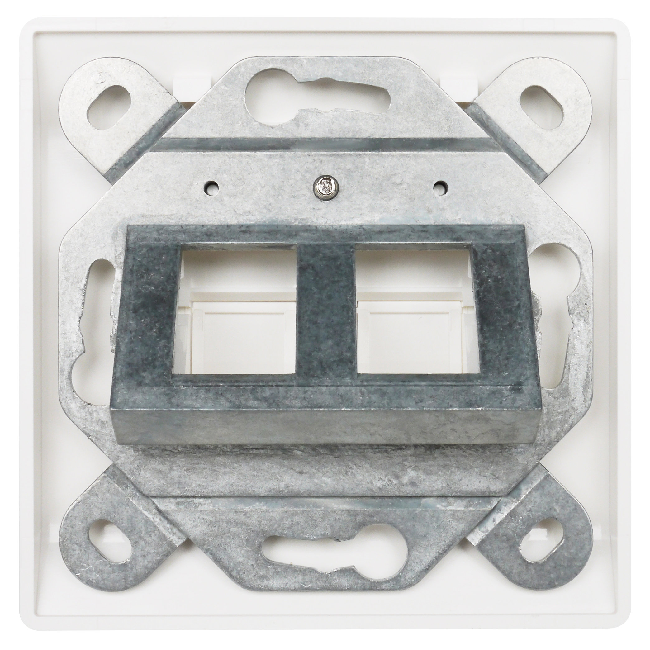 German Style Faceplate Single gang 2 port | RJ45 Connectors & Ethernet ...