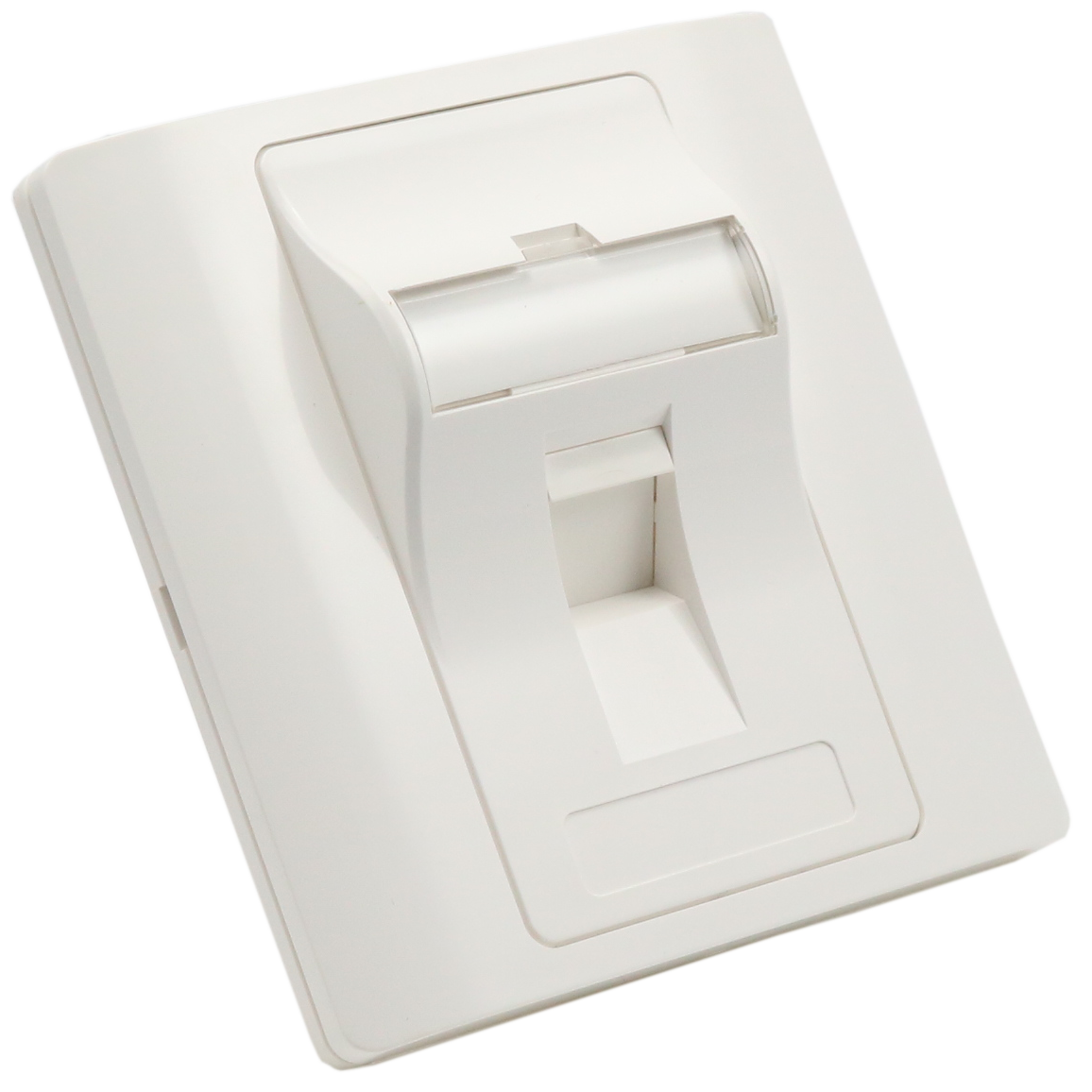 British Shuttered Angled Faceplate 1 port | RJ45 Connectors & Ethernet ...