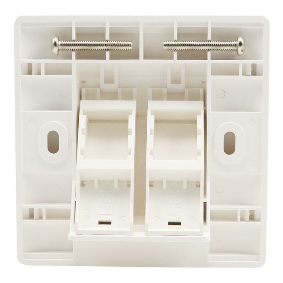 British Shuttered Angled Faceplate 2 portar | Tillverkare av RJ45 ...