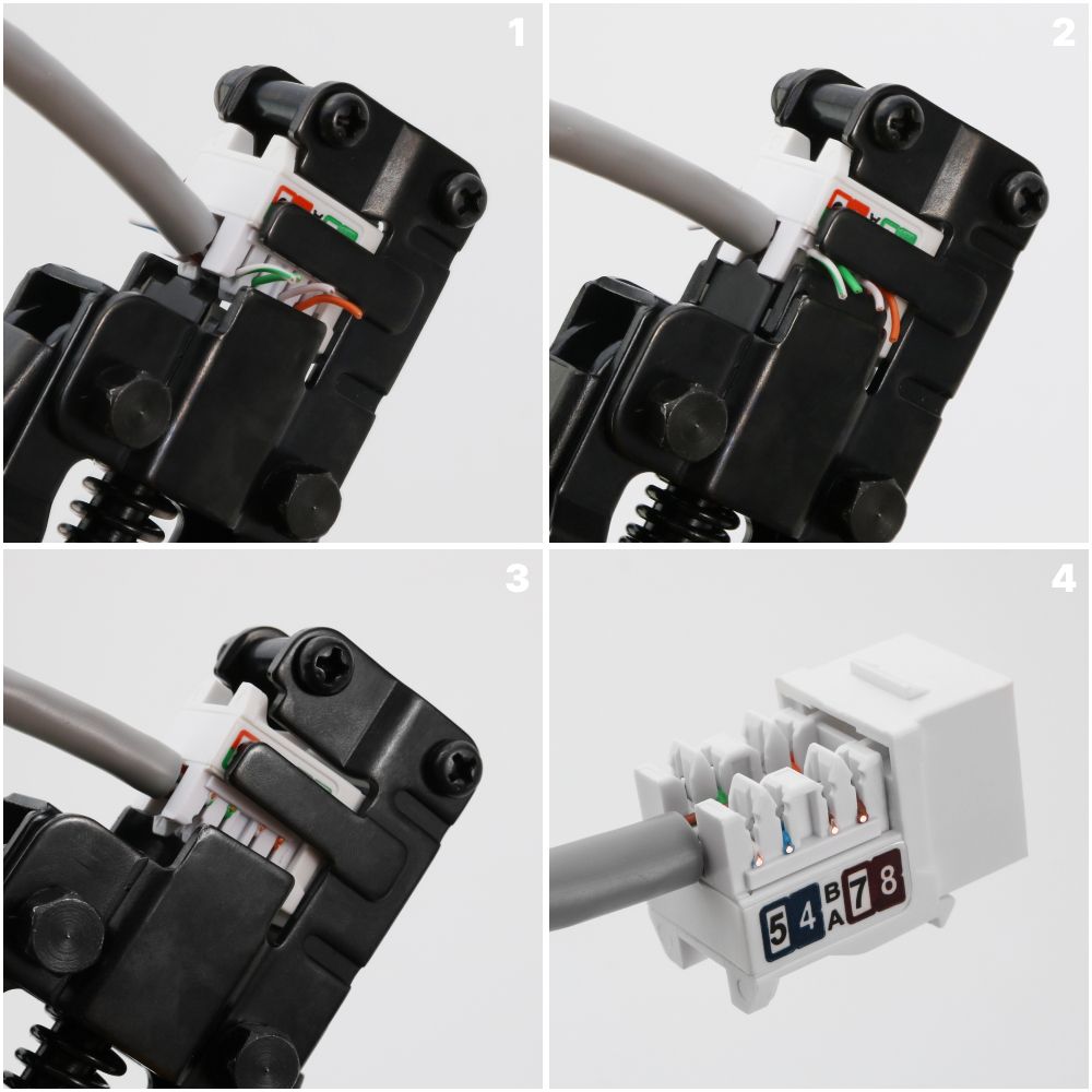 Strumento di punzonatura Keystone Jack per STP e UTP 90 gradi 110 ...