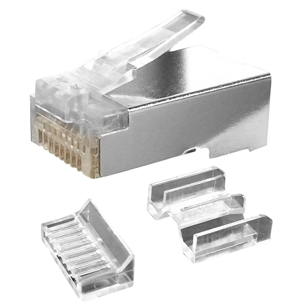 Spina modulare sfalsata Cat.6A STP con barra di carico (6 su 2 giù ...